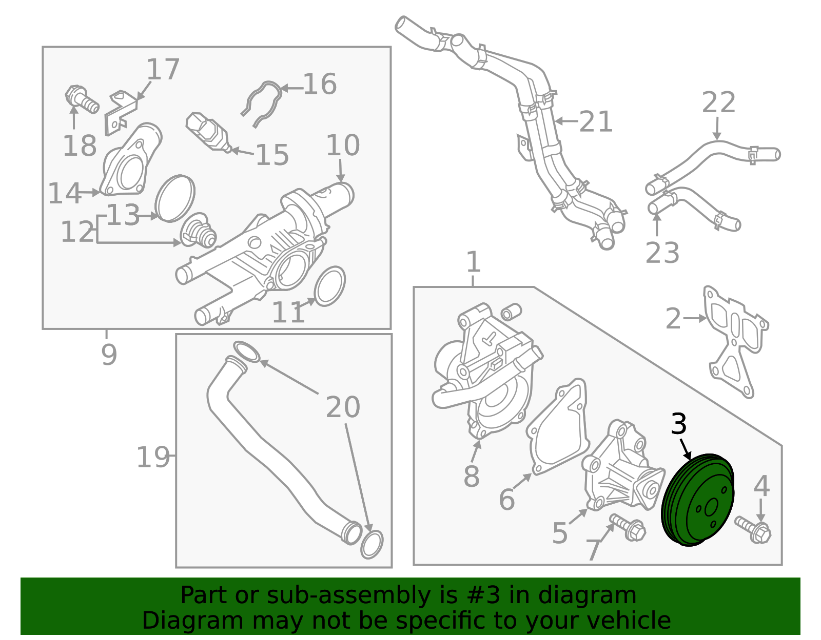 25129-2GTA0 - Engine Water Pump Pulley 2016-2022 Kia | Kia.Parts Store