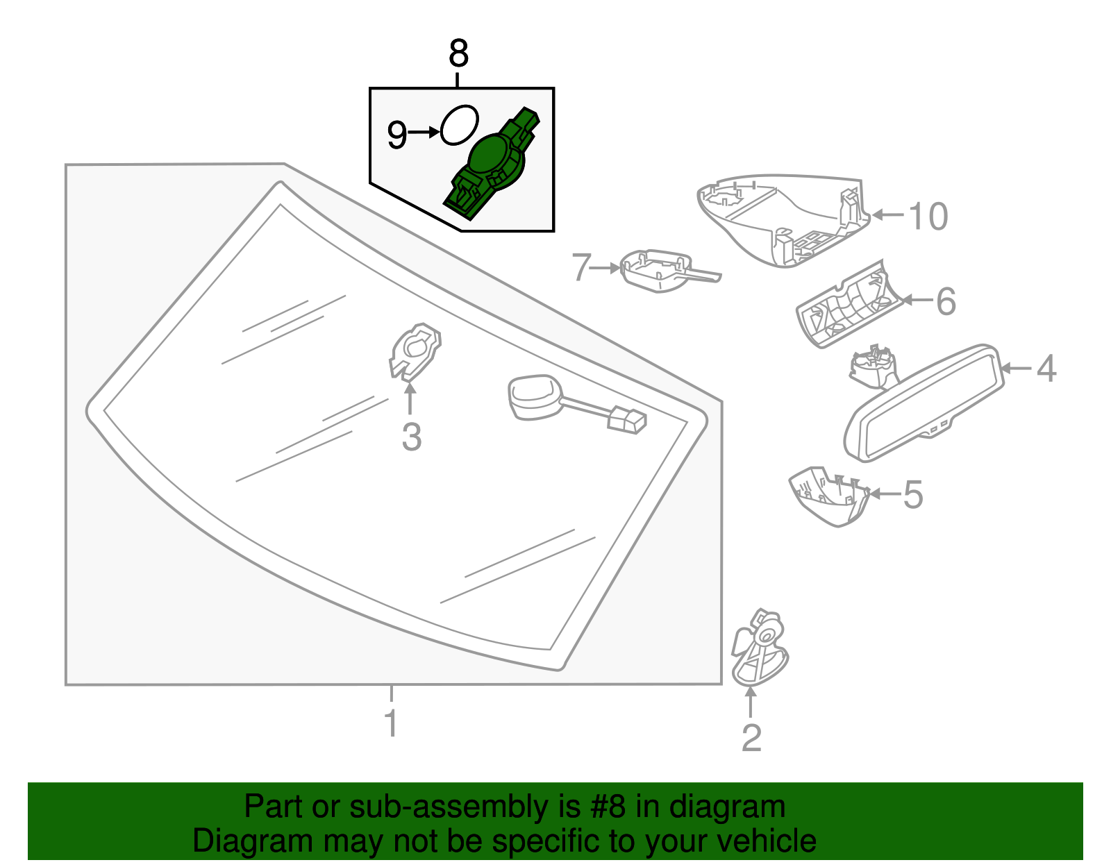 2011-2017 Volkswagen Touareg Rain Sensor 7P0-955-559-G | VW Direct Auto ...