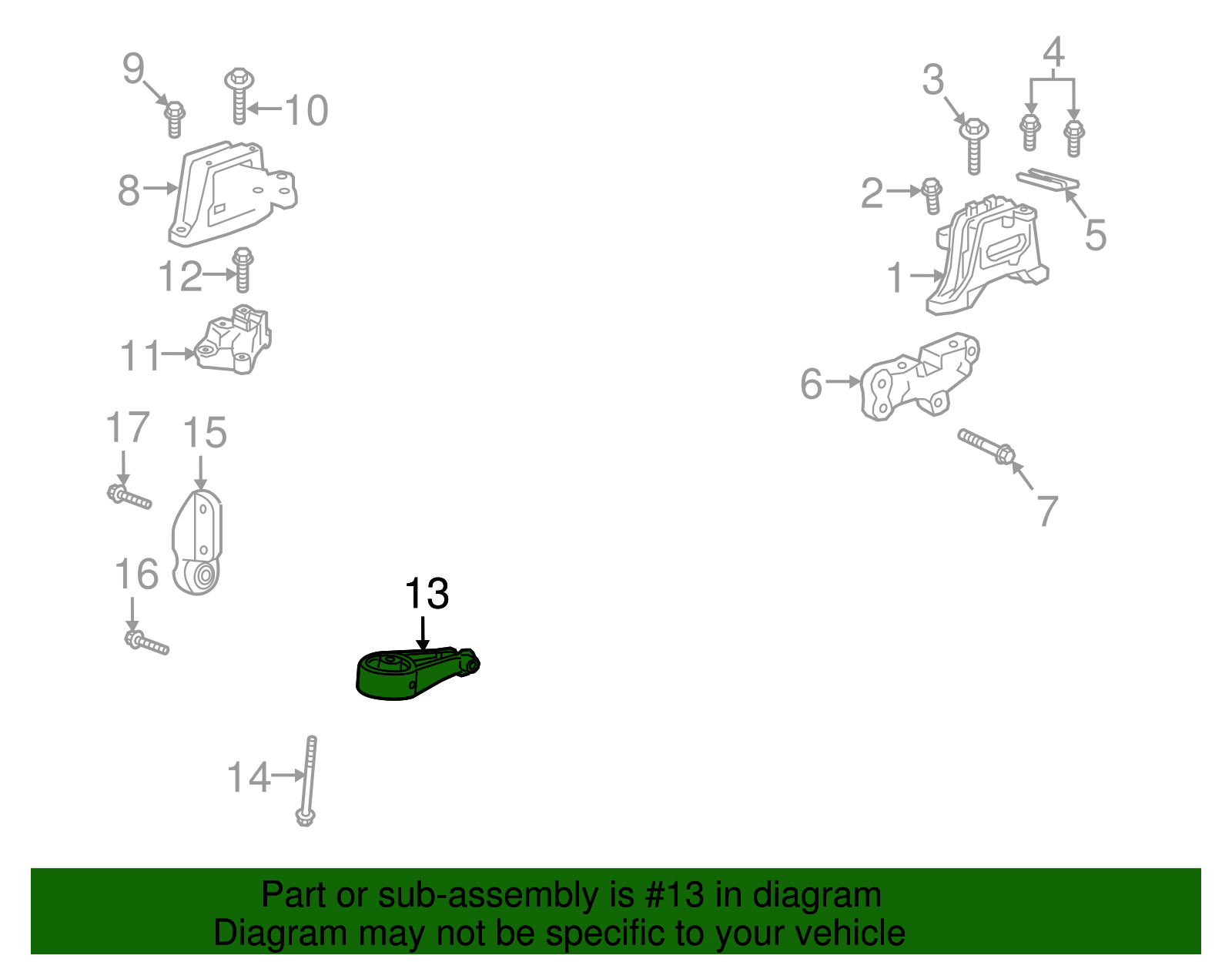 2018-2025 GM Lower Trans Mount 84823263 | Capital Chevy Parts