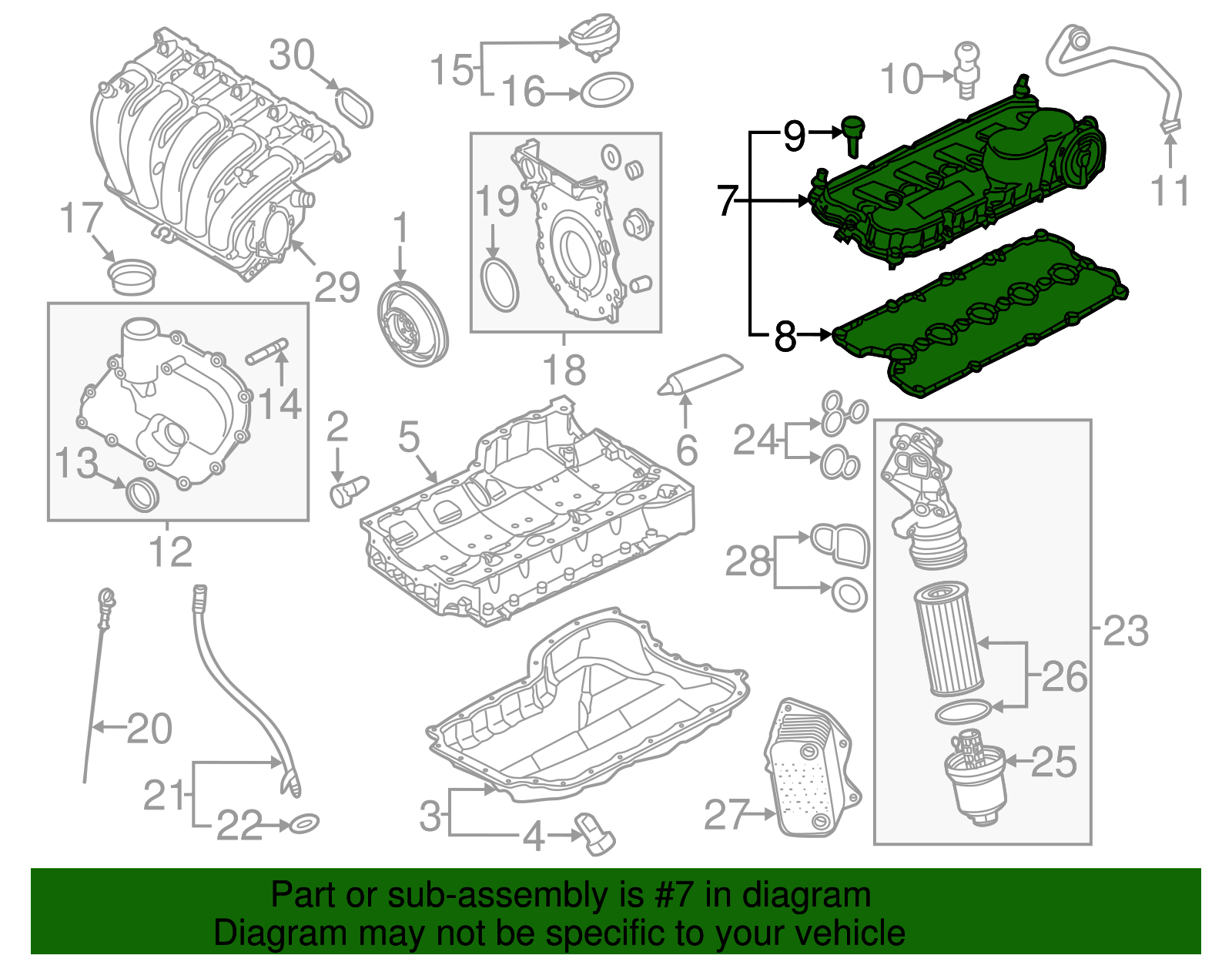 2005-2014 Volkswagen Valve Cover 07K-103-469-L | OEM Parts Online