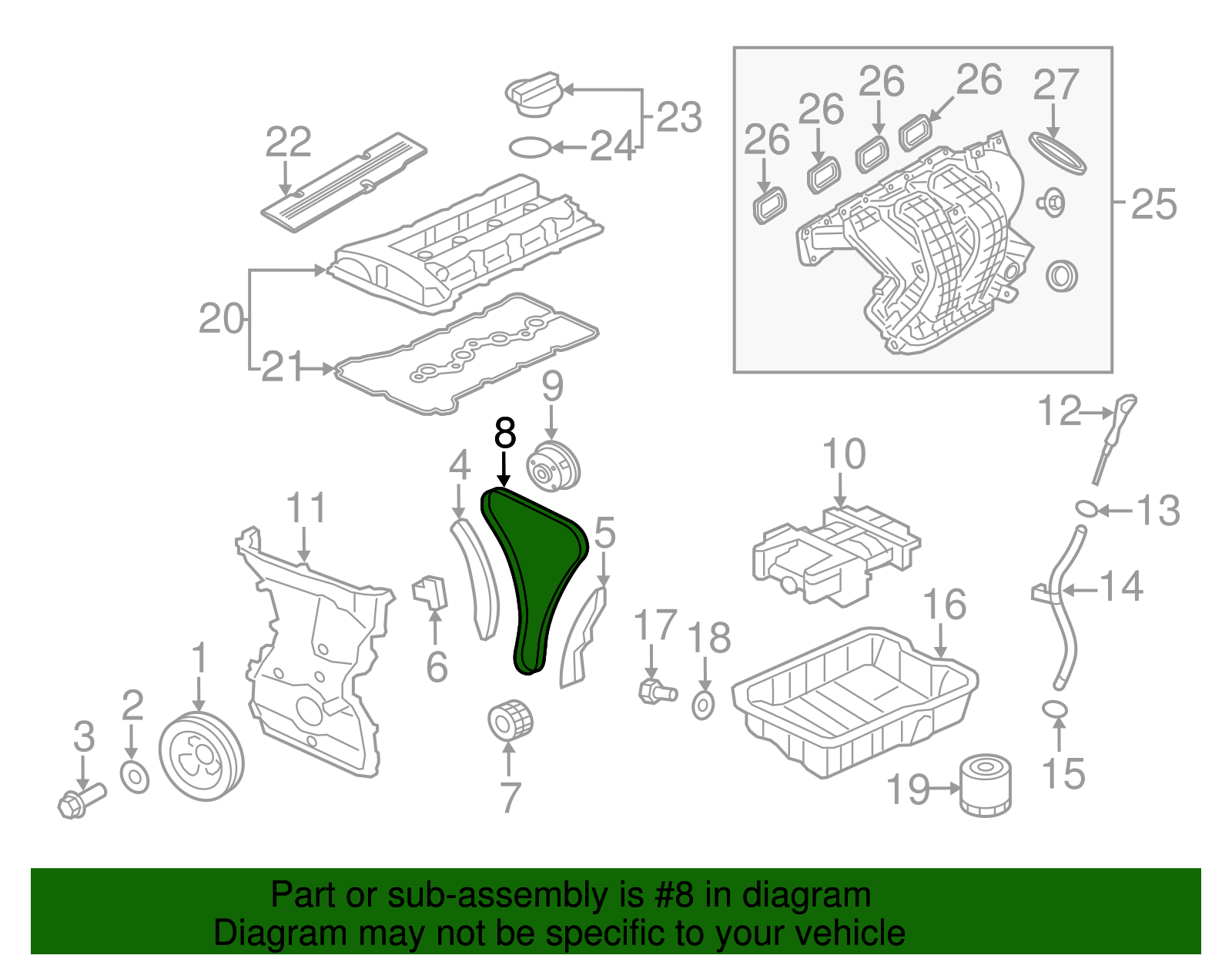 MN183896 - Engine Timing Chain 2008-2024 Mitsubishi | Mitsubishi Direct ...