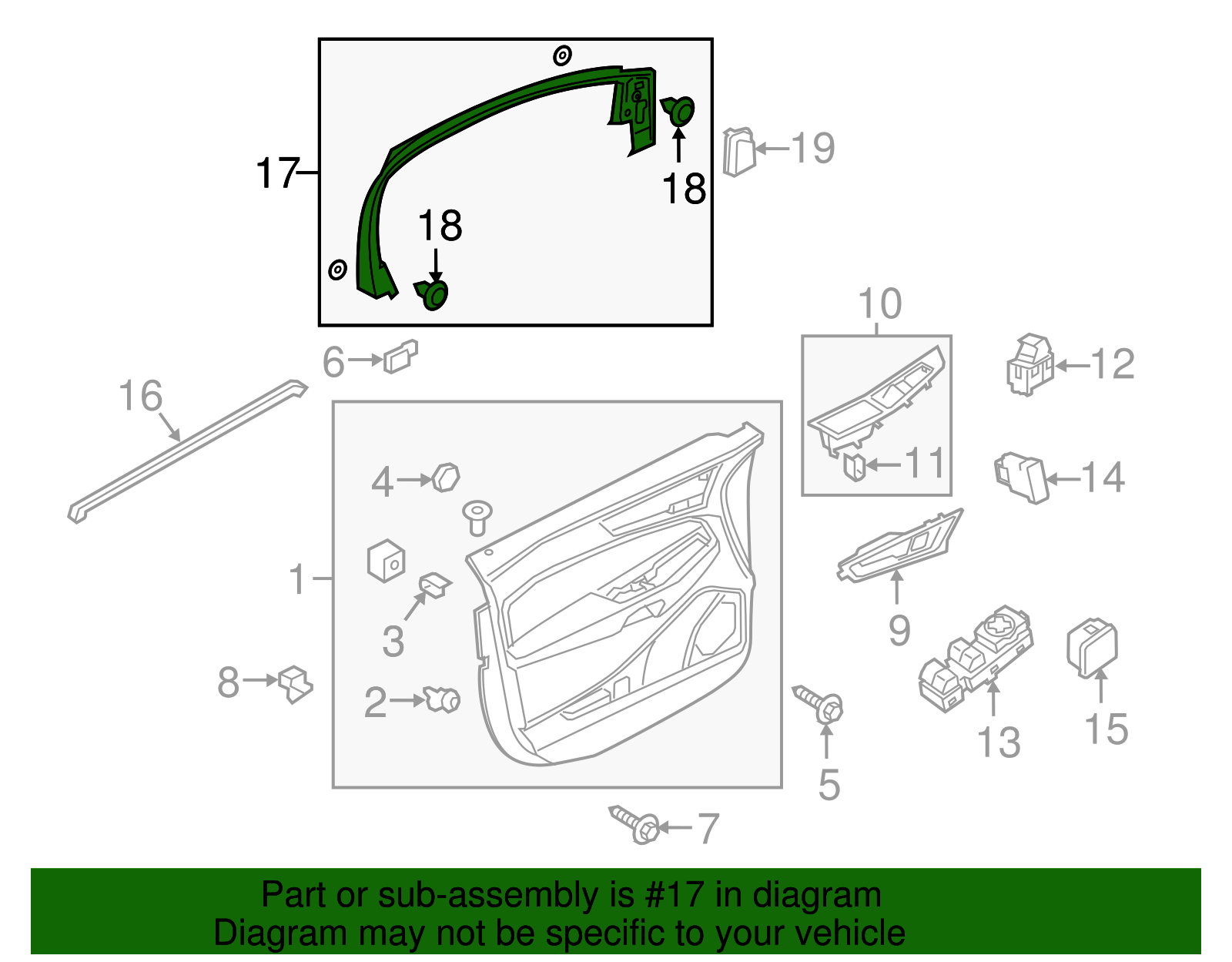2015-2024 Ford Edge | Window Molding | FT4Z-5851753-AA | Walls' Ford Parts