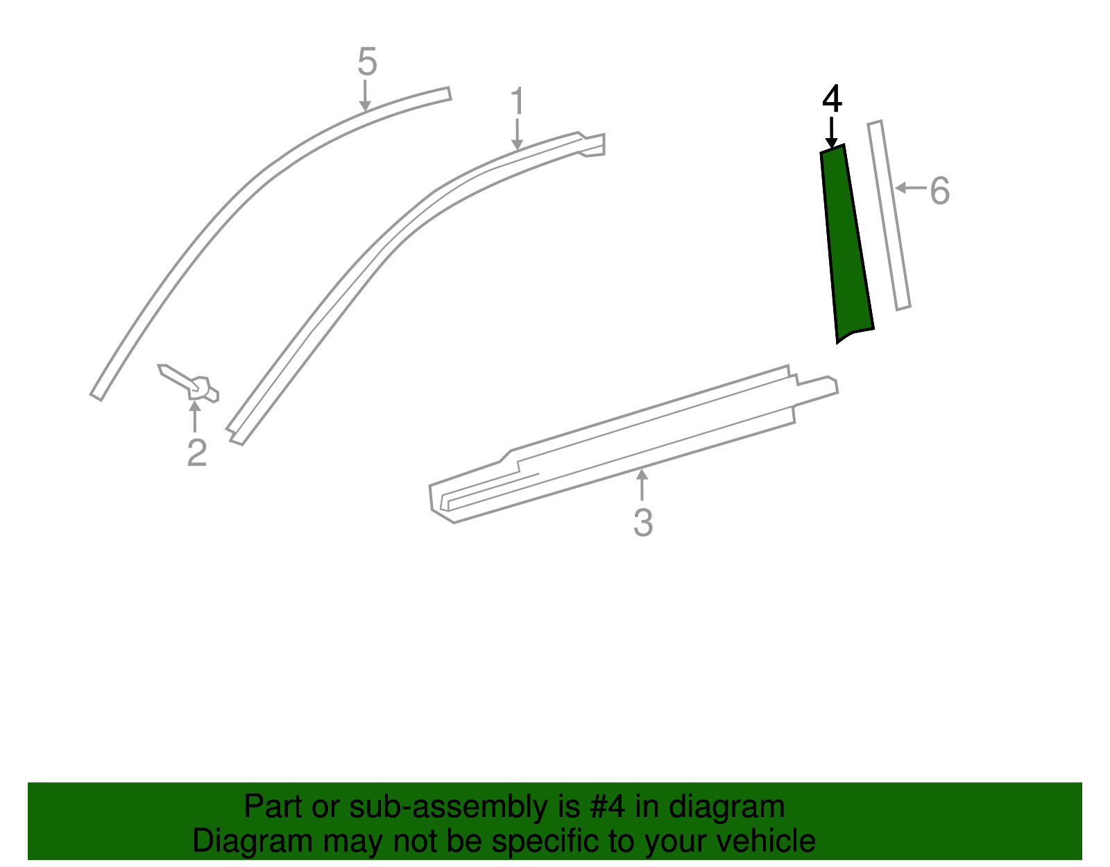 75755-06080 - Window Molding - 2012-2014 Toyota Camry | Toyota Parts ...