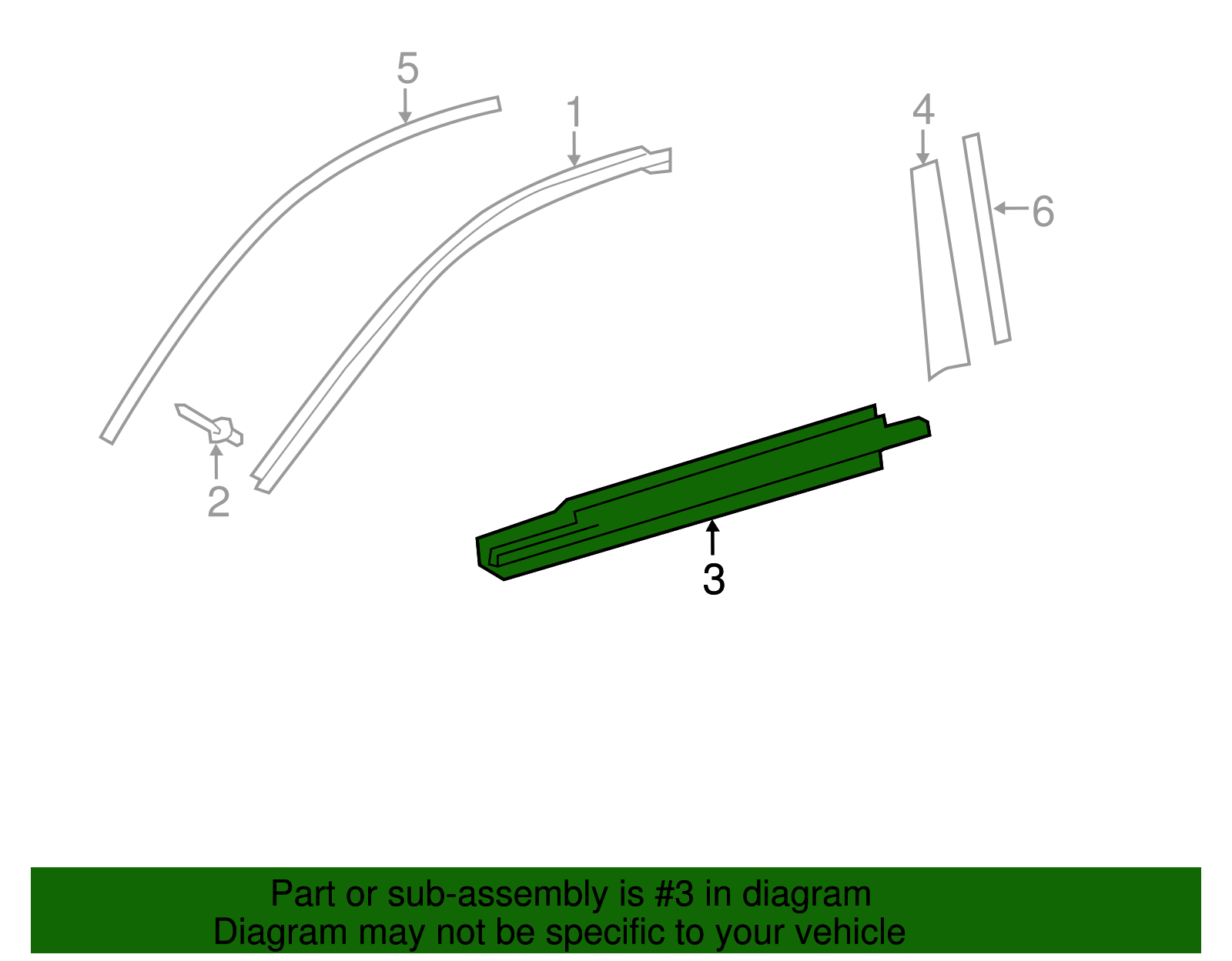 2012-2014 Toyota Camry Belt Molding 75720-06130 | Toyota Parts Center