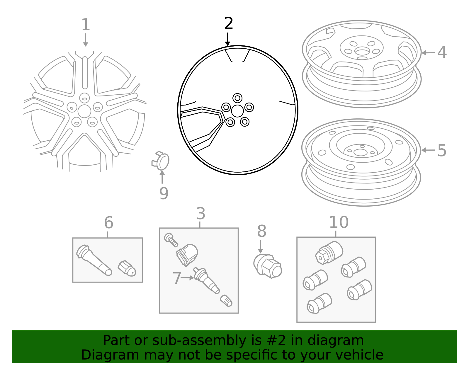 2022-2024 Ford Edge | Wheel, Alloy | NT4Z-1007-A | Walls' Ford Parts