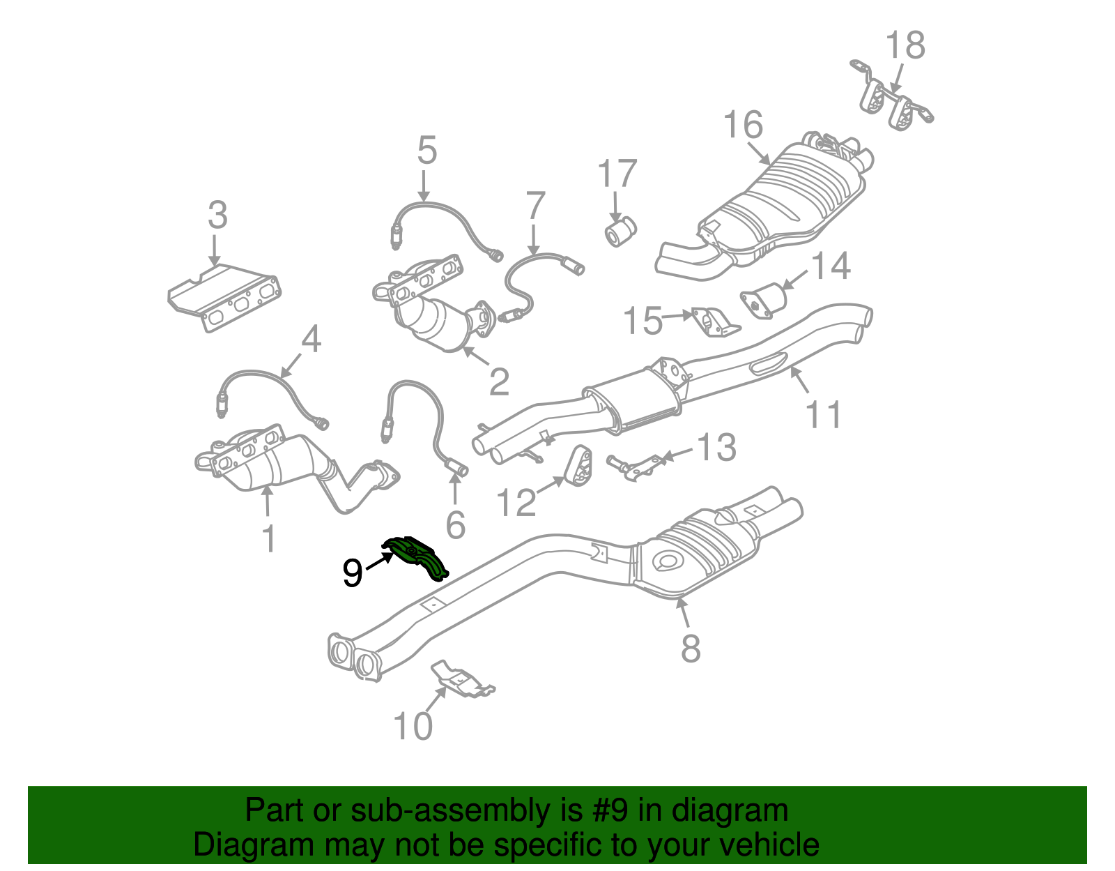 2003-2006 BMW Converter & Pipe Upper Plate 18-20-1-440-287 | BMW OEM Parts