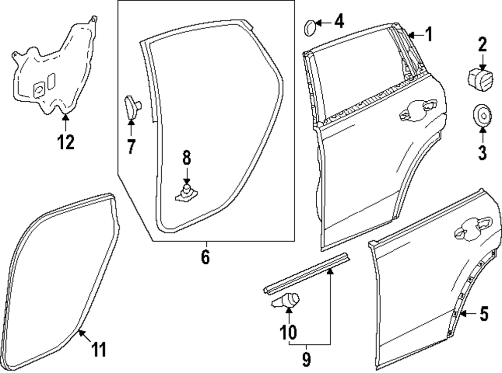 67510-3W0-A00ZZ - Door Shell 2023-2025 Honda HR-V | Honda Parts Online