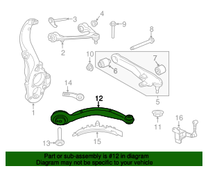 2022-2024 Jaguar XF Ft Lower Control Arm T2H57042 | OEM Parts Online
