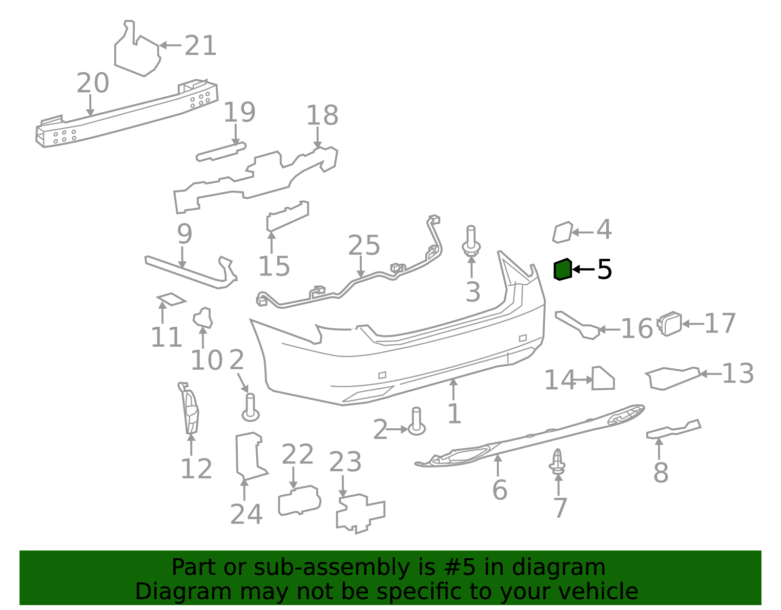 52162-50902 - Bumper Cover Plate - 2007-2012 Lexus | My L Parts