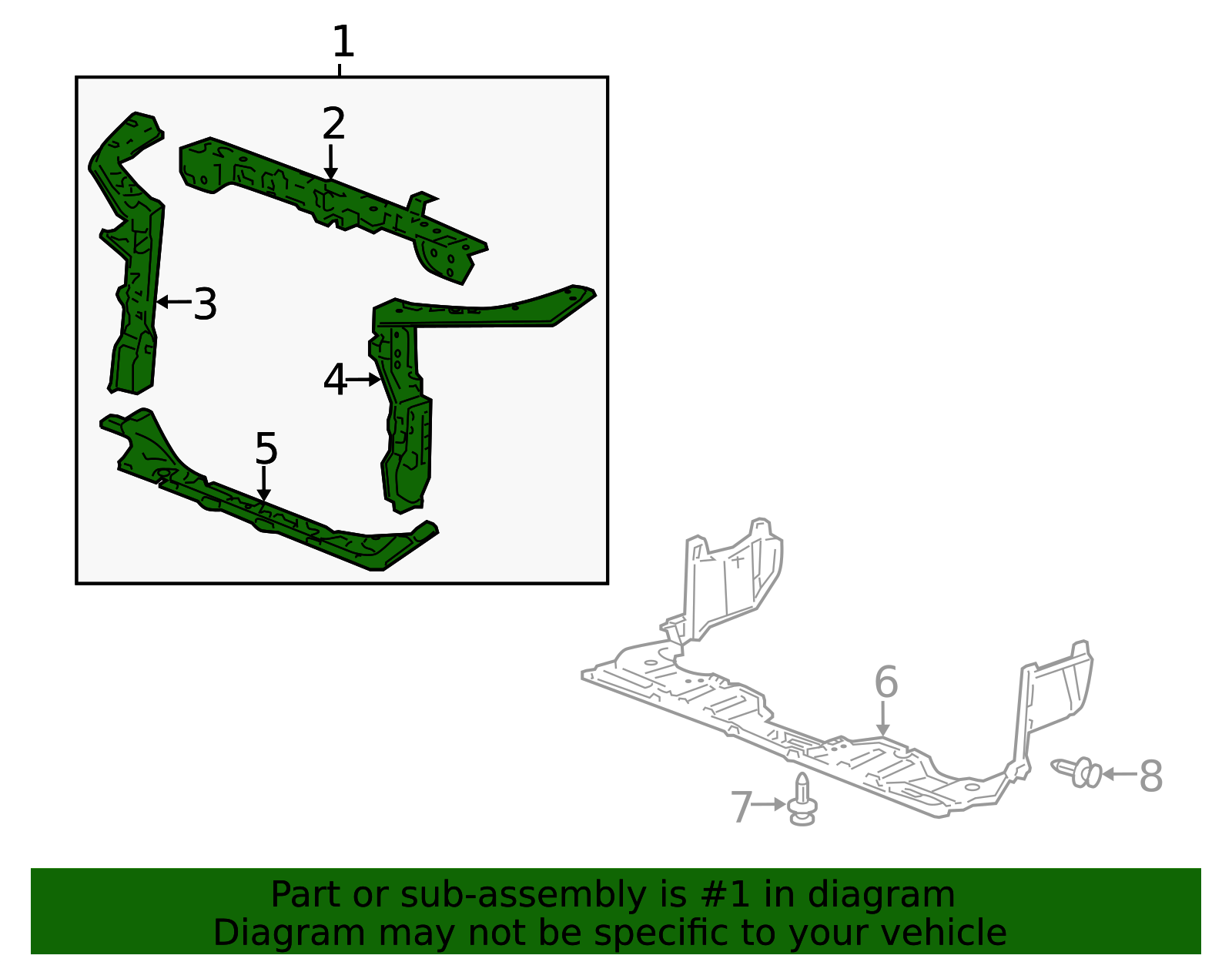 2006-2011 Honda Civic Radiator Support Panel 60400-SNE-A01ZZ | Honda ...
