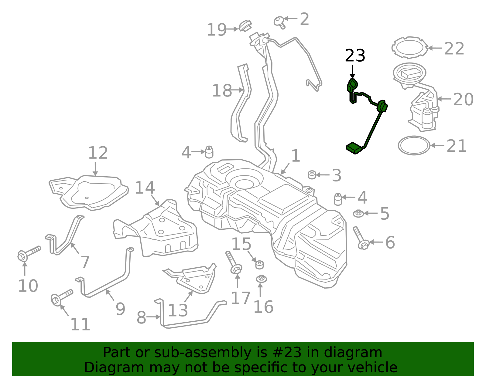 PAB-919-047 - 2019-2024 Porsche Cayenne - Fuel Gauge Sending Unit 2019 ...