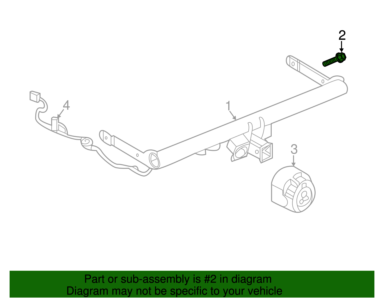 2018-2025 Volkswagen Trailer Hitch Bolt N-911-489-01 | VW Direct Auto Parts