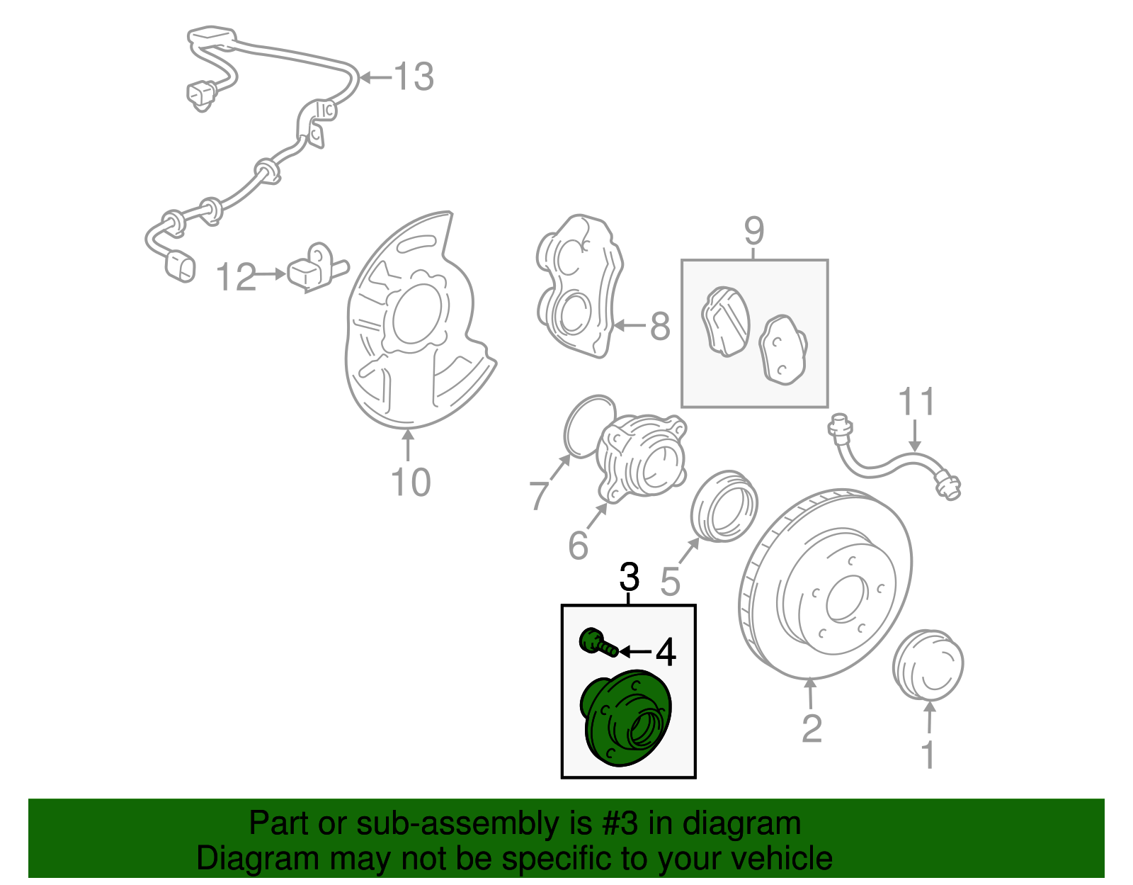 2003-2024 Toyota Wheel Hub (Left, Right, Front) 43502-60201 | OEM Parts ...