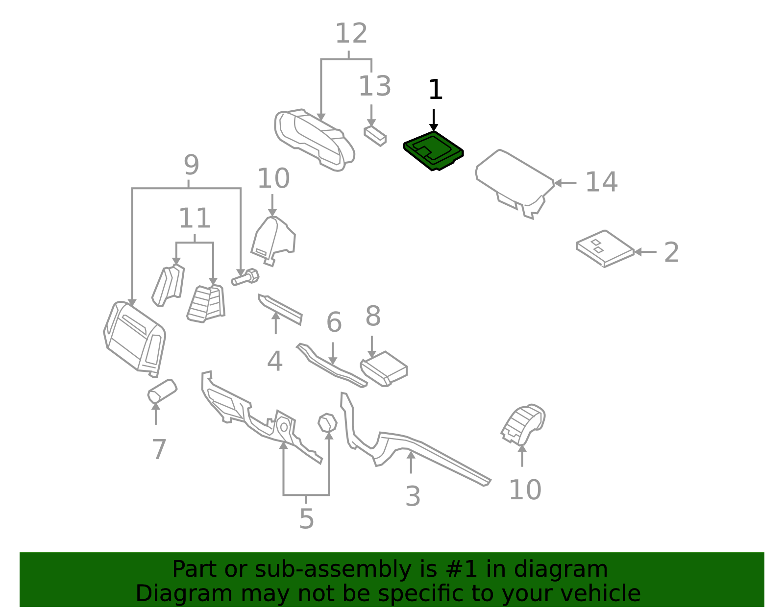 2010-2012 Hyundai Santa Fe Tray 84745-2B000-HZ | MotorMotor