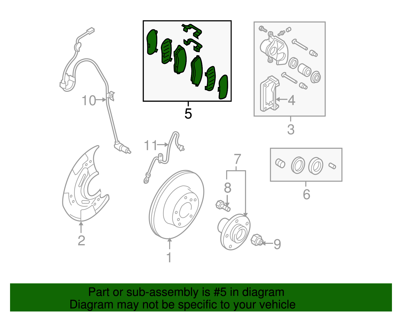 2002-2014 Subaru Brake Pads Front 26296FG010 | OEM Parts Online