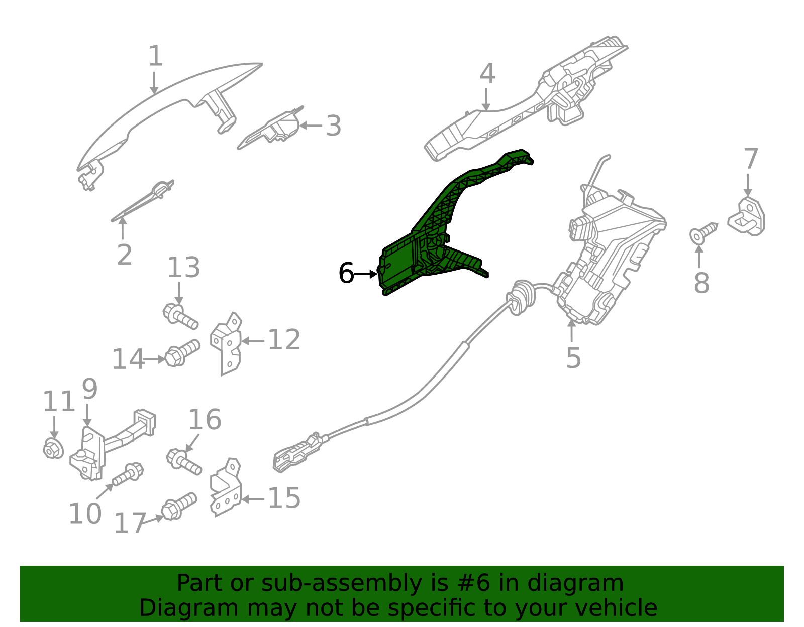 Genuine Door Latch Bracket for 2021-2025 Hyundai | Part# 83472-AA000 ...