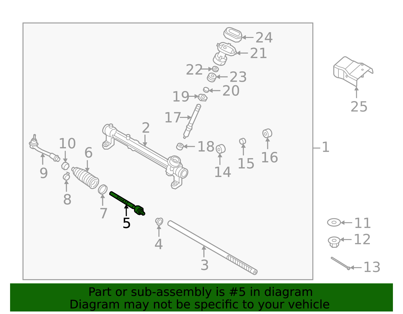 2022-2025 Hyundai Tucson Inner Tie Rod 56540-N9000 | OEM Parts Online