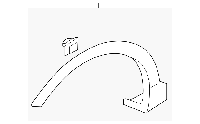 Hyundai - 87712-4Z000 - Wheel Opening Molding - 2013-2018 Hyundai Santa ...