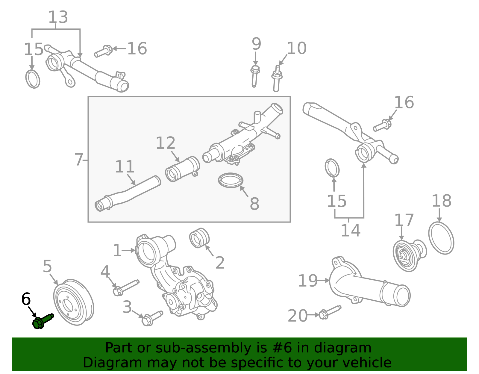 2010-2025 Ford Pulley Mount Bolt W503273-S437 | OEM Parts Online