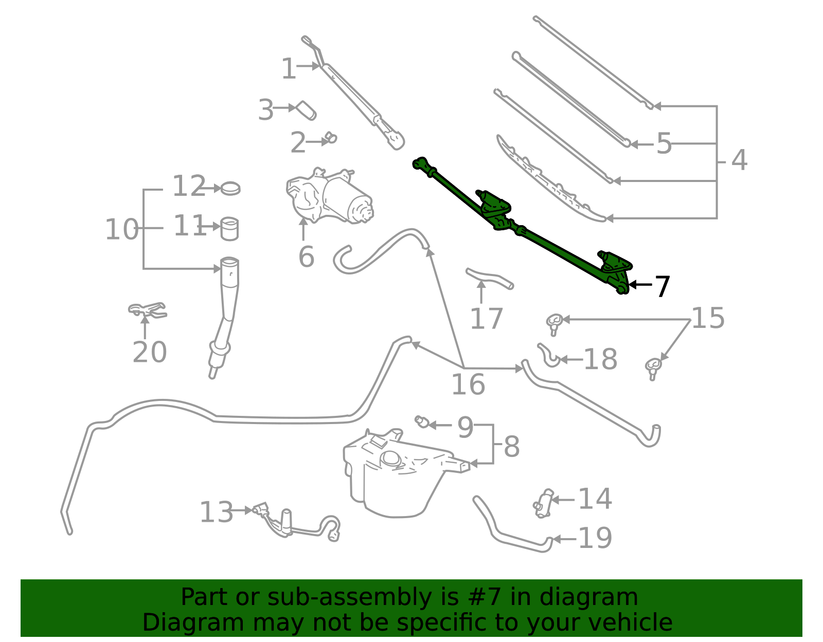 Genuine Official Toyota Wiper Linkage part# 85150-0C020 for 2000-2006 ...