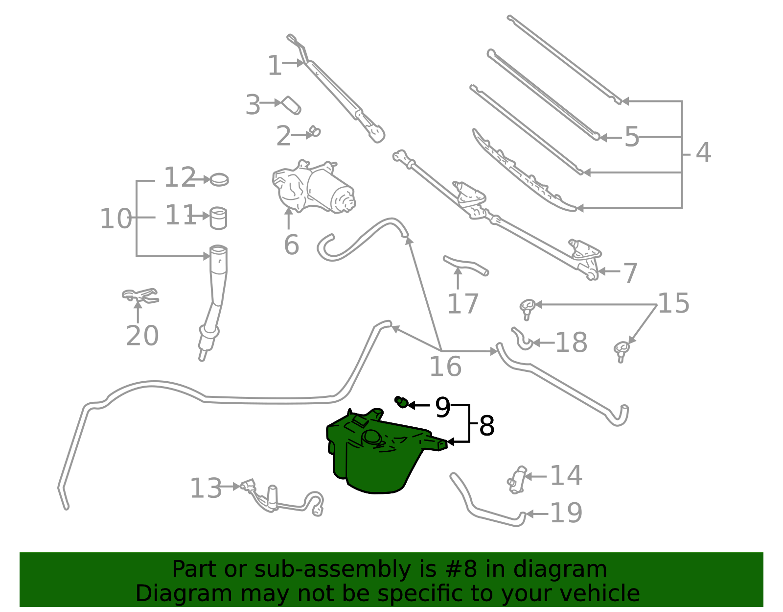 85315-0C030 - High-Quality Washer Fluid Reservoir for 2000-2006 Toyota ...
