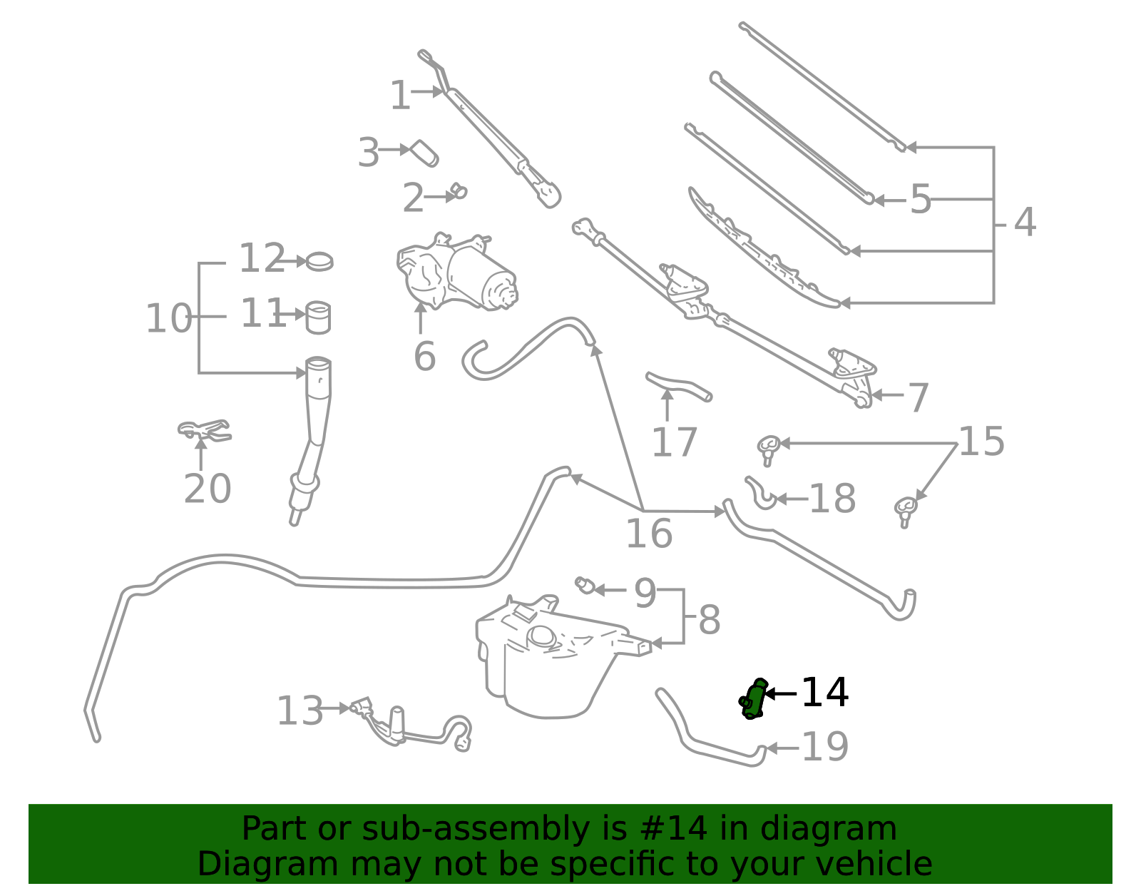 85330-35080 - Washer Pump 1996-2006 Toyota | Toyota San Diego Parts
