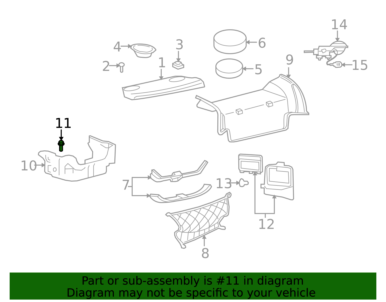 2003-2011 Ford Quarter Panel Trim Panel Clip 390018-S | Village Ford