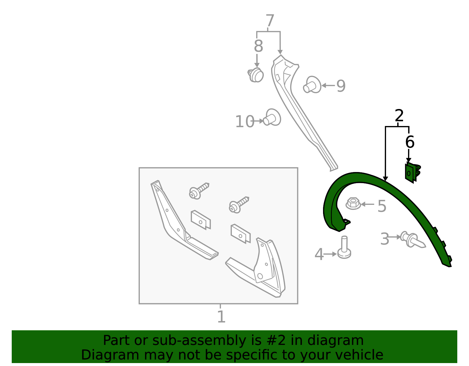 2016-2023 Lincoln | Wheel Opening Molding | FA1Z-58290A60-AA | Walls ...