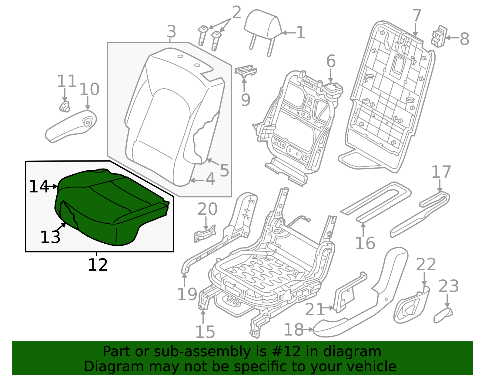 2015-2016 Hyundai Santa Fe Cushion Assembly 89100-B8350-ZZH | MotorMotor