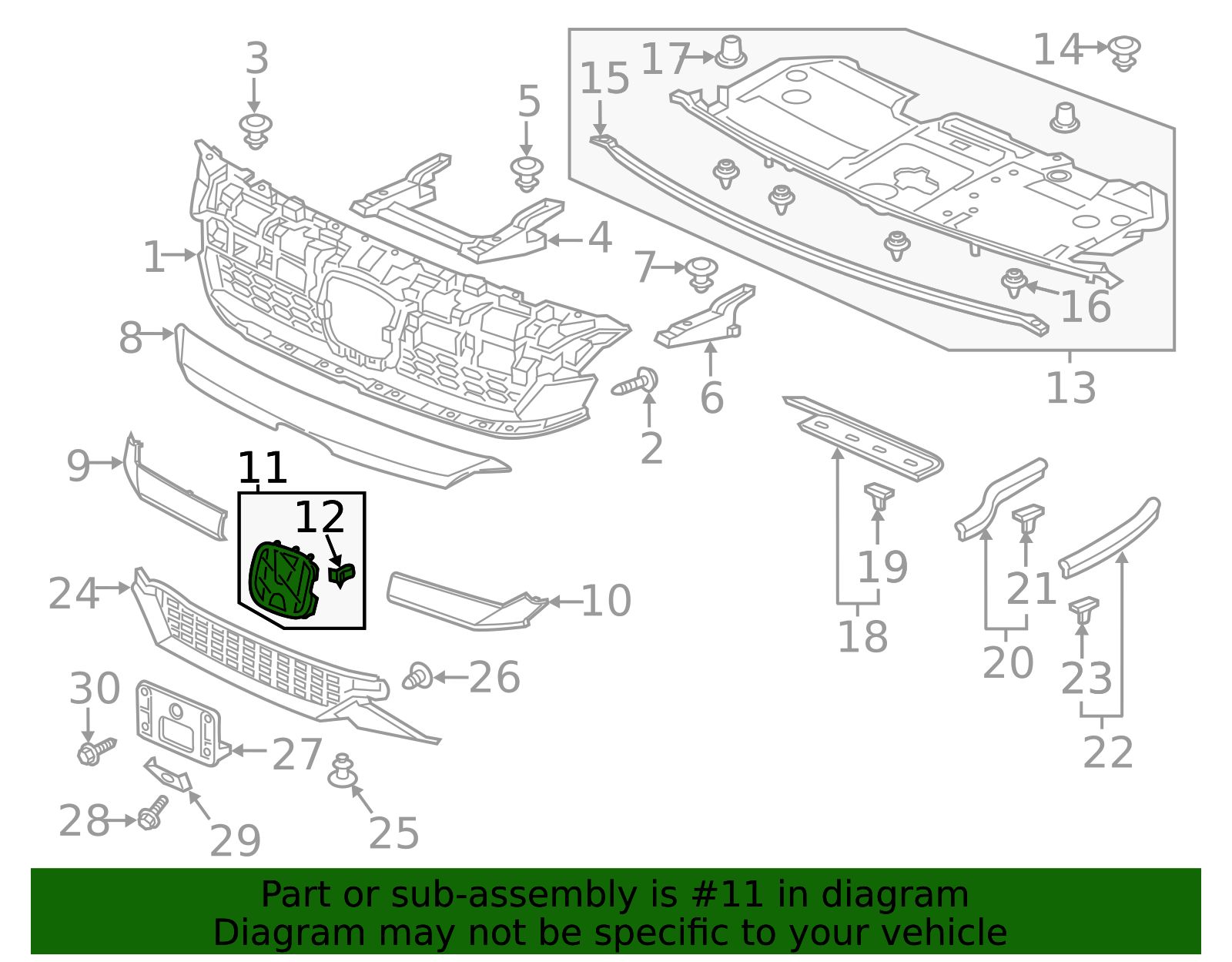 75710-TRW-A01 - Grille Emblem 2018-2021 Honda Clarity | Honda Parts Online