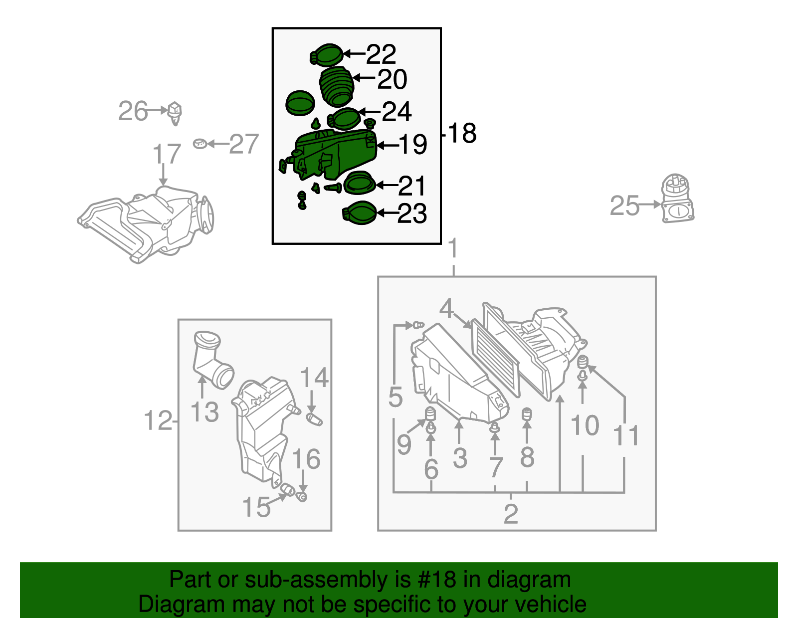 2000-2001 Nissan Maxima Air Duct 16576-2Y00A | Nissan Parts Central