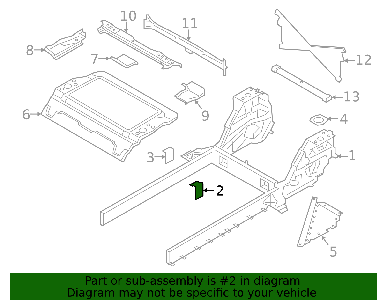 39206862998 - 2014-2021 BMW Front Frame Reinforced Plate (39-20-6-862 ...