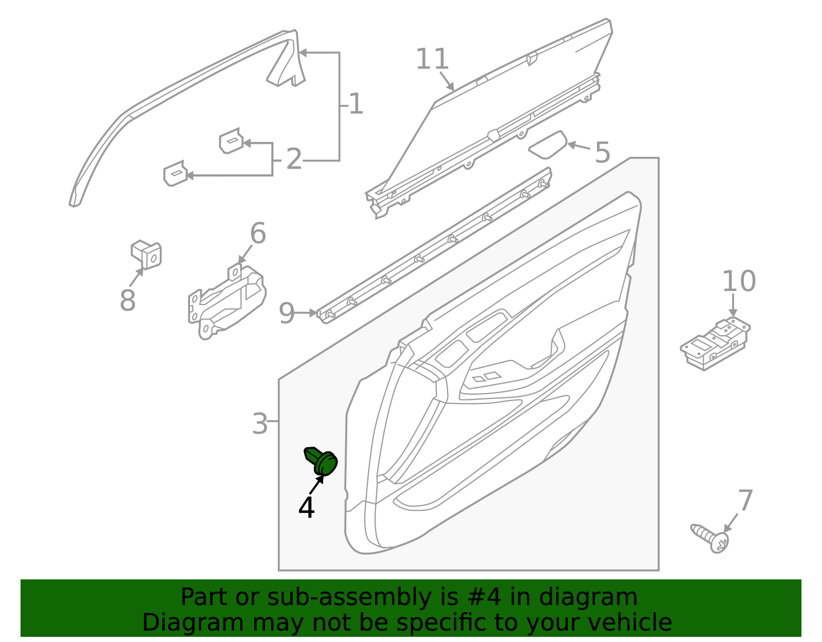 2017-2025 Hyundai Door Trim Panel Clip 82315-D2000 | QuirkParts