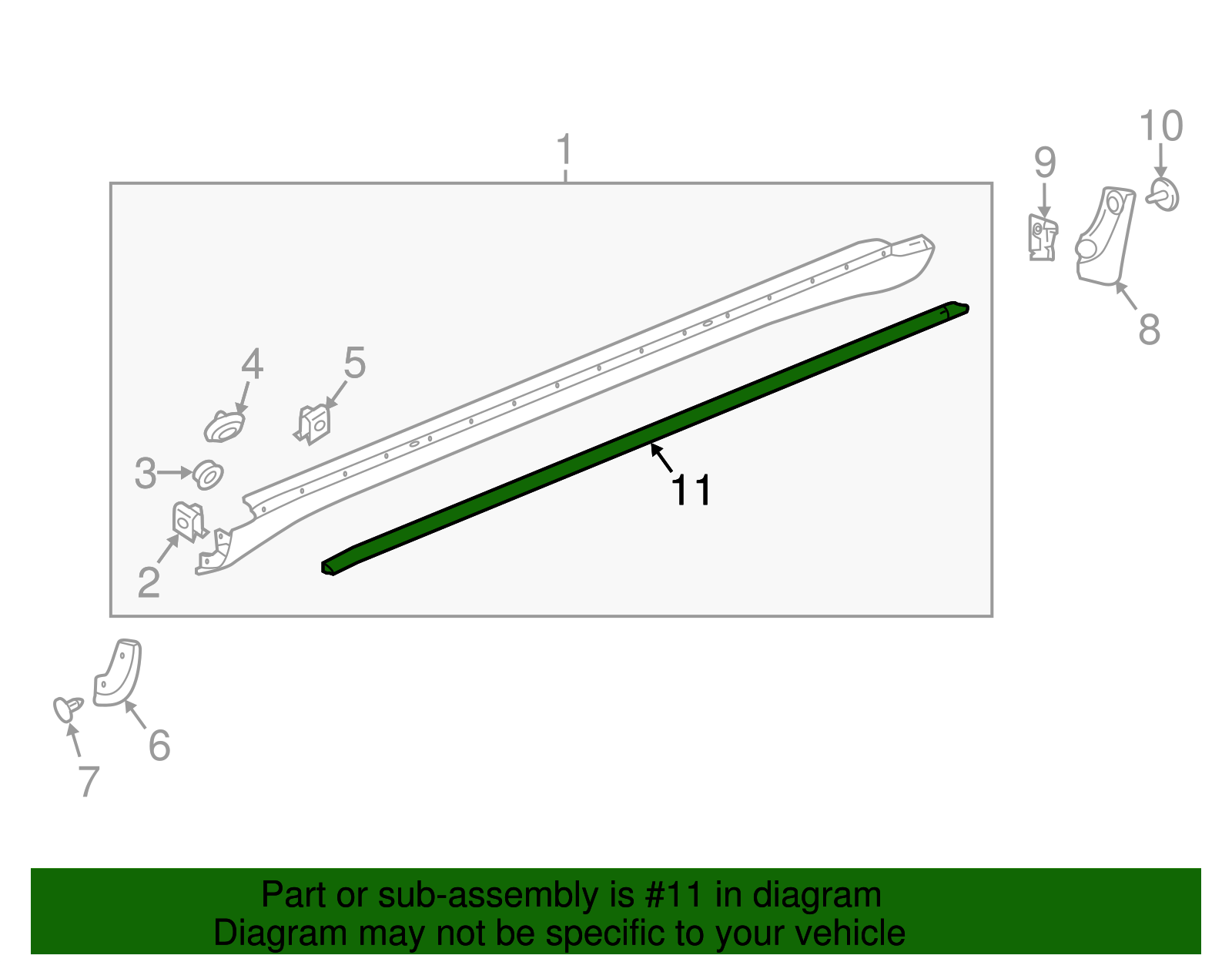 2018-2024 Buick Enclave Side Door Lower Auxiliary Weatherstrip 23204898 ...