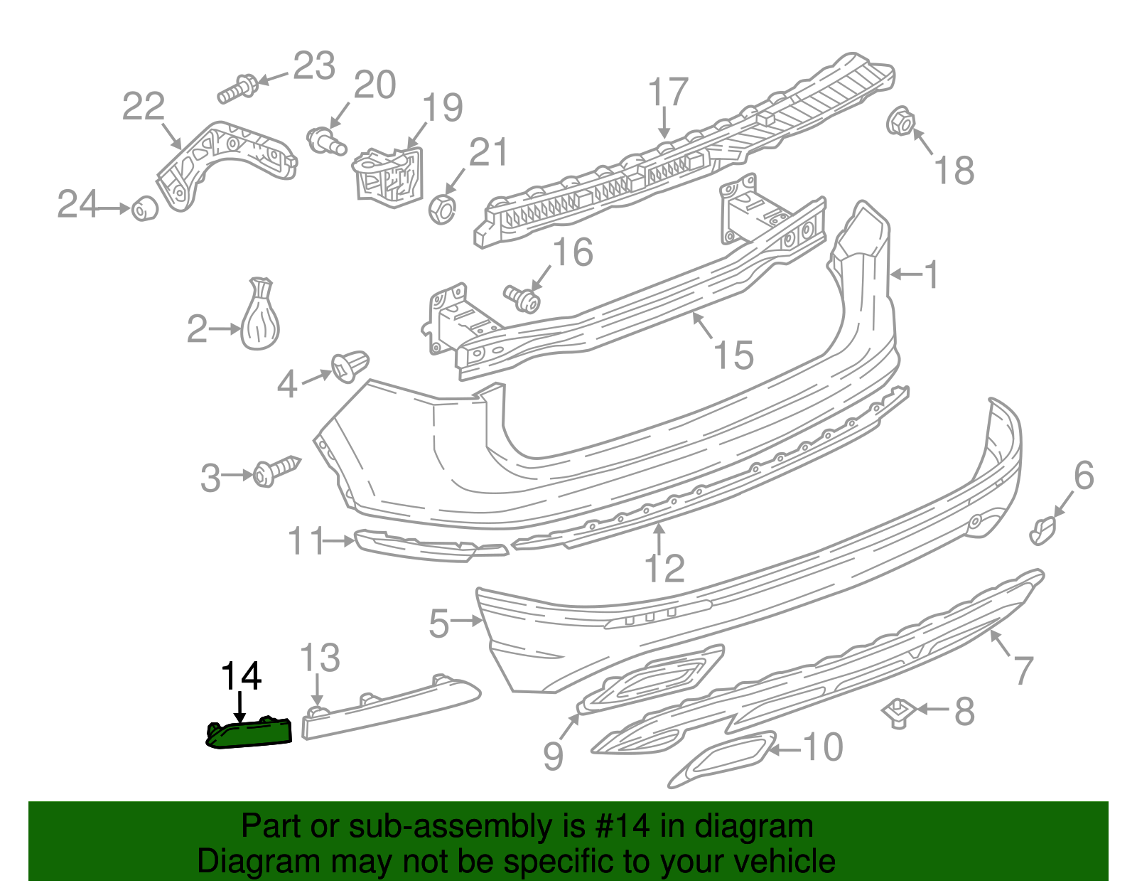2018-2024 Volkswagen Tiguan Reflector 5NA-945-104 | VW Direct Parts