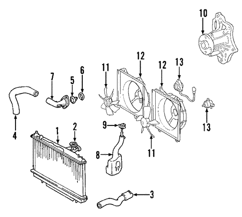 Radiator & Components for 2005 Toyota RAV4 | Toyota Parts Center