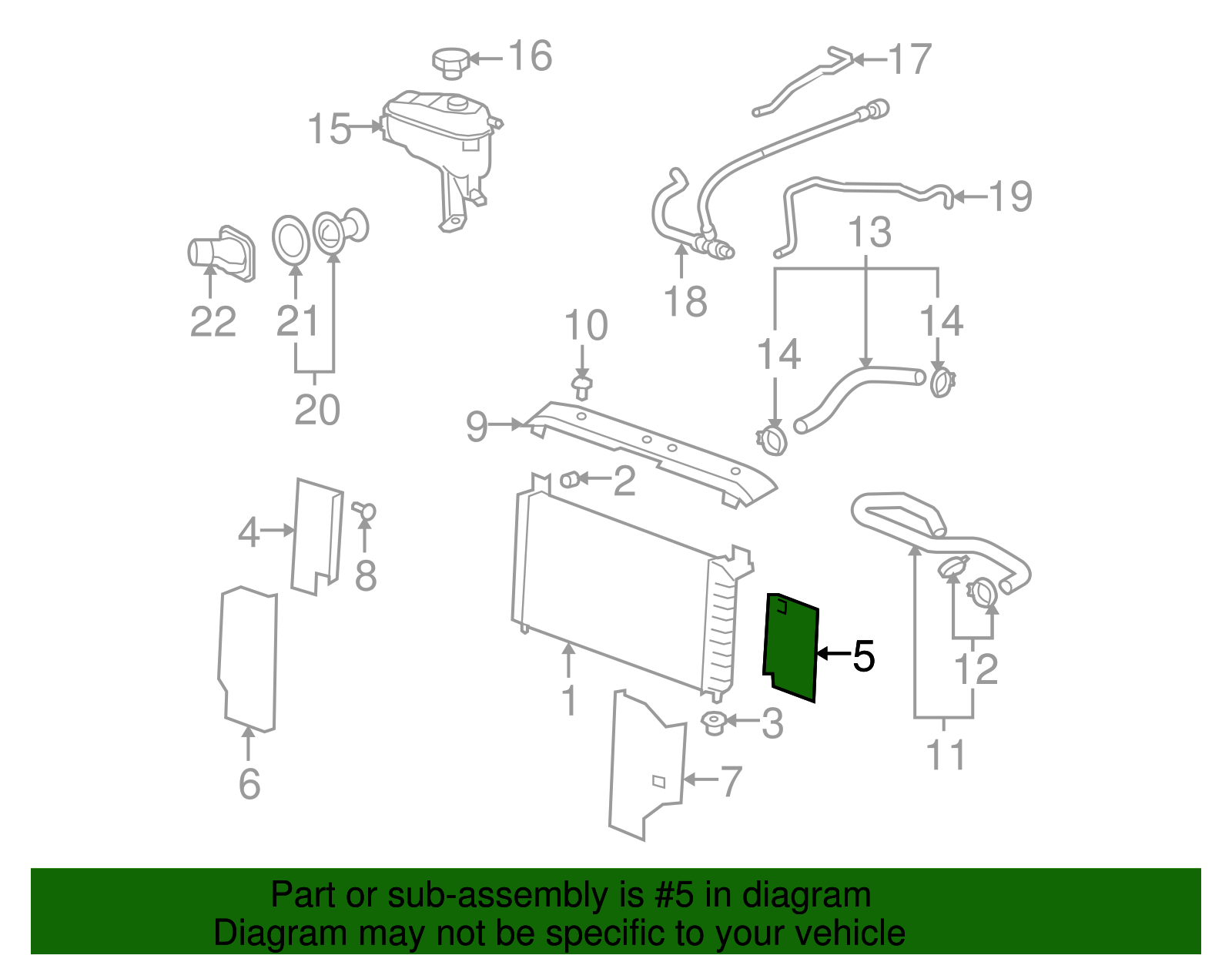 2007-2014 GM Baffle-Rad Supt 10392941 | GM Parts Center