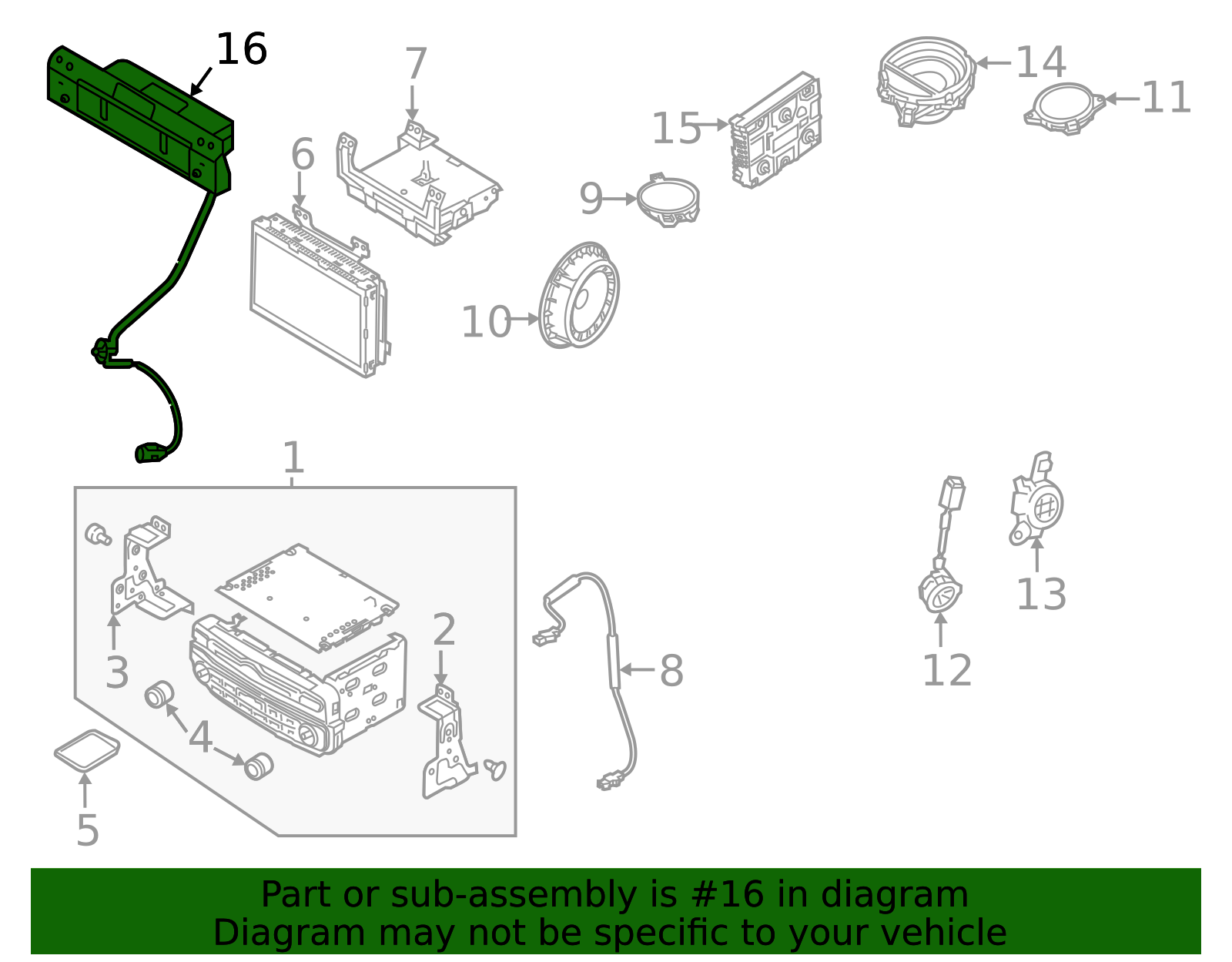 96240-F6100 - Antenna Assembly 2017-2019 Kia Cadenza | Kia.Parts Store