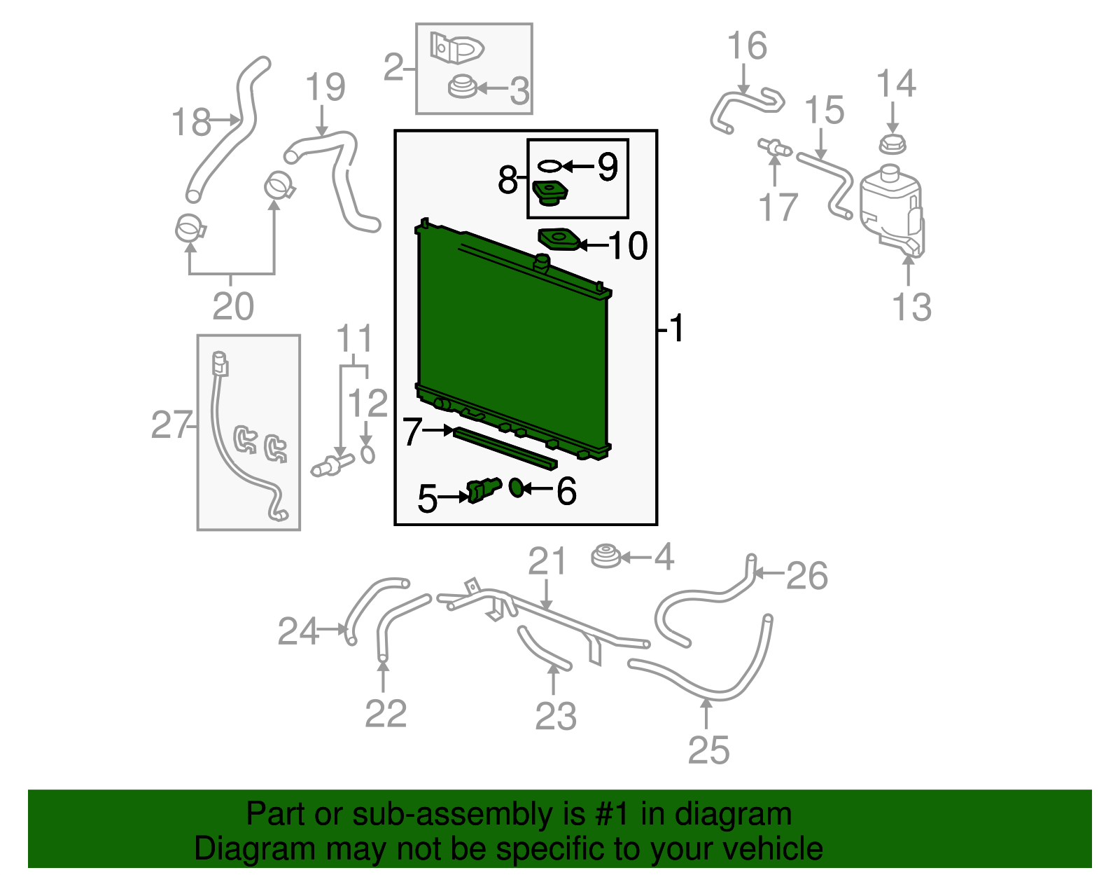 19010-RN0-A52 - Radiator Assembly 2009-2015 Honda | Honda Parts Online