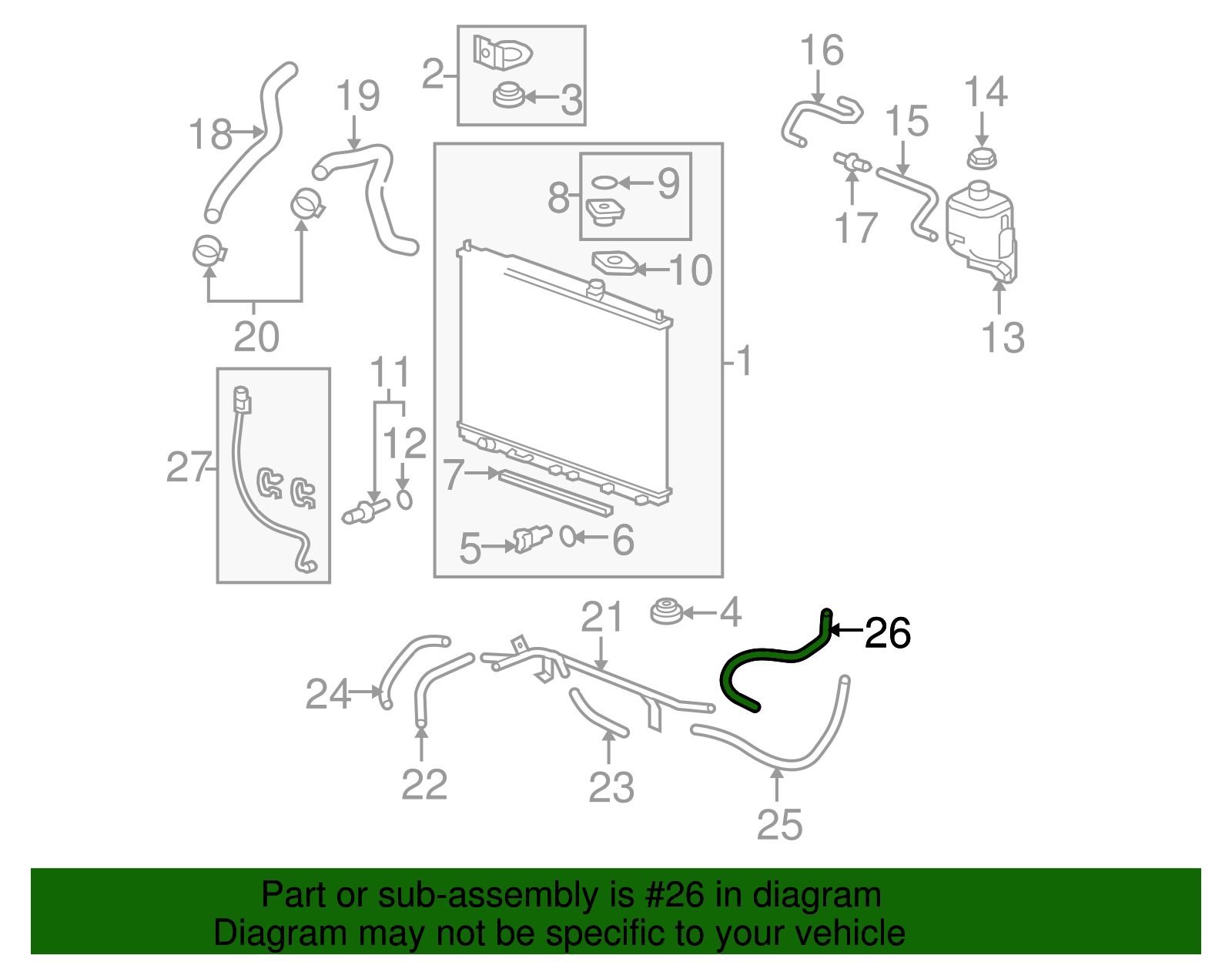 2009-2015 Honda Pilot Cooler Line 25215-RN0-000 | OEM Parts Online