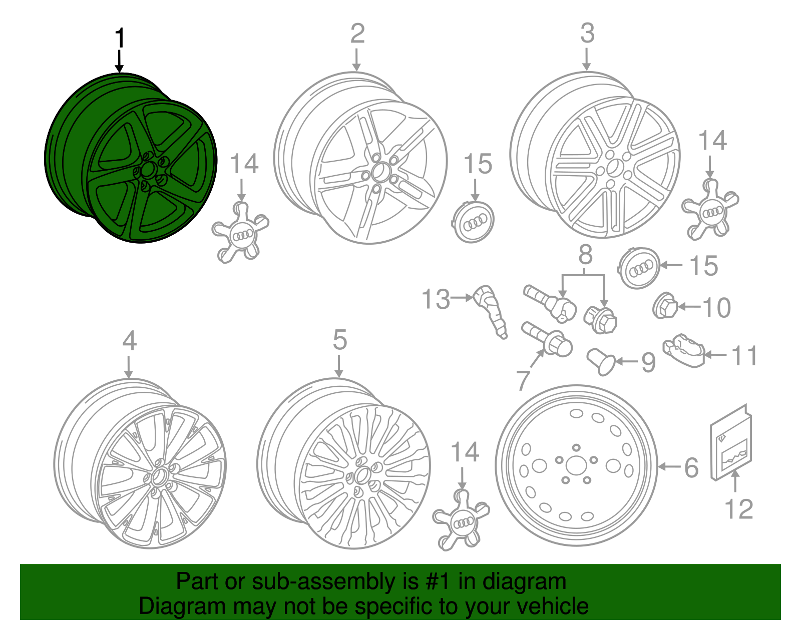 4H0-601-025-BB - Audi Wheel, Alloy 2011-2015 Audi | Performance Auto Parts