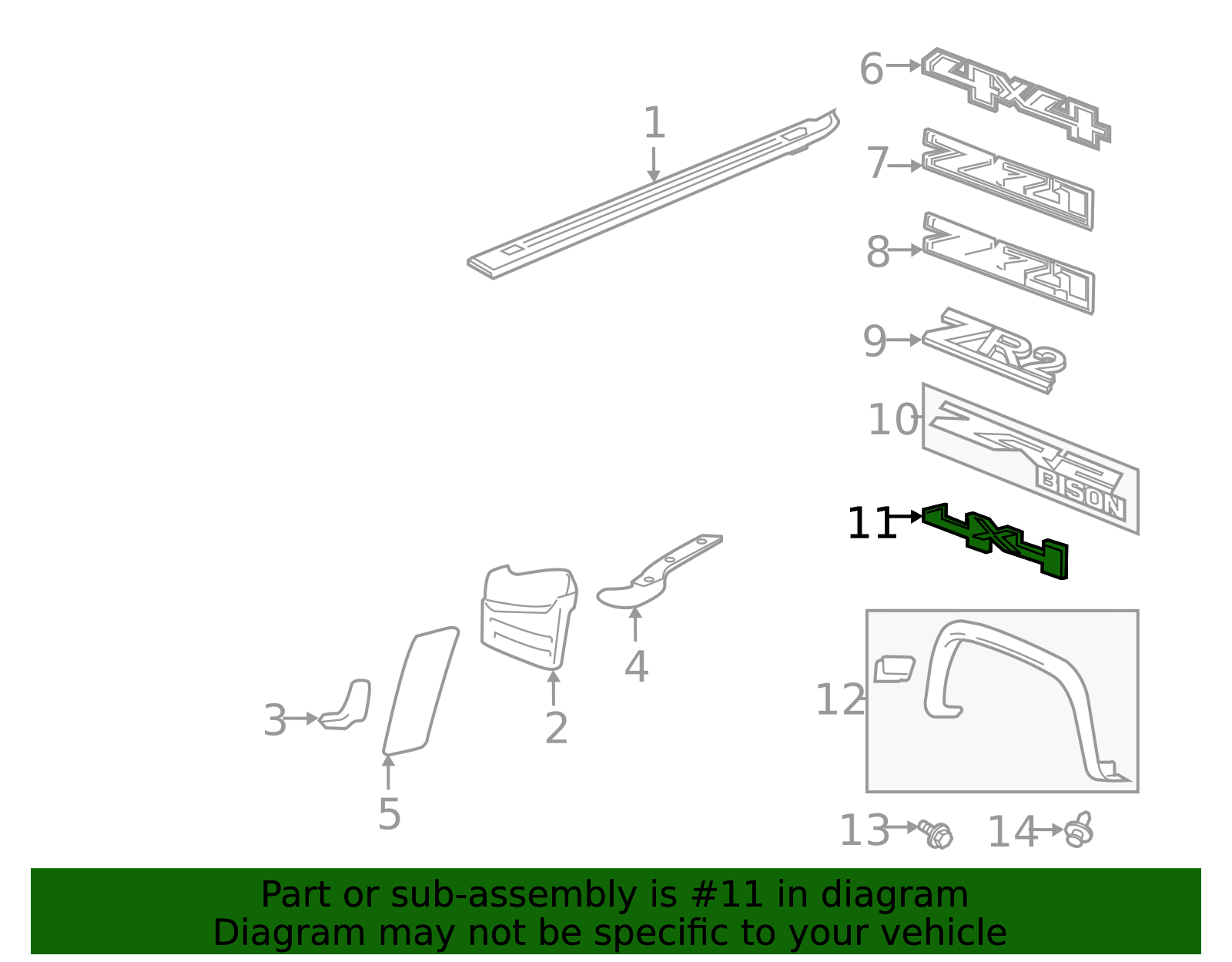 Buy Genuine GM Auto Parts - Decal (Part # 23400362) | GM Parts Store