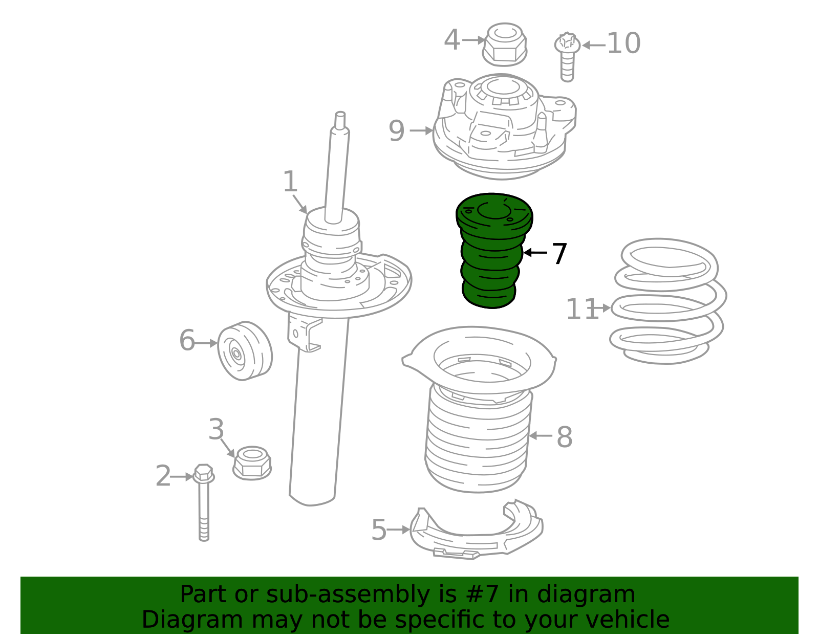 31-33-6-861-727 - 2016-2024 BMW - Strut Bumper | Buy BMW Parts Now