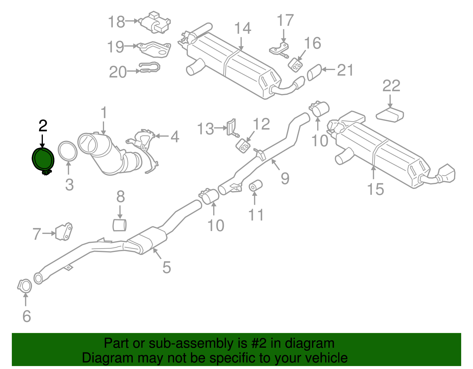 18307606136 - 2012-2025 BMW Converter & Pipe Retainer Ring (18-30-7-606 ...