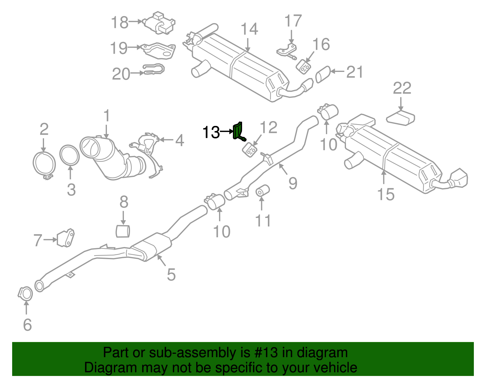 Genuine BMW 18-30-8-582-062 | Rear Muffler Center Bracket | FREE ...