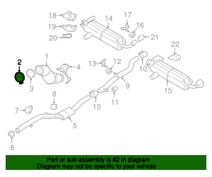 18307606136 - 2012-2025 BMW Converter & Pipe Retainer Ring (18-30-7-606 ...