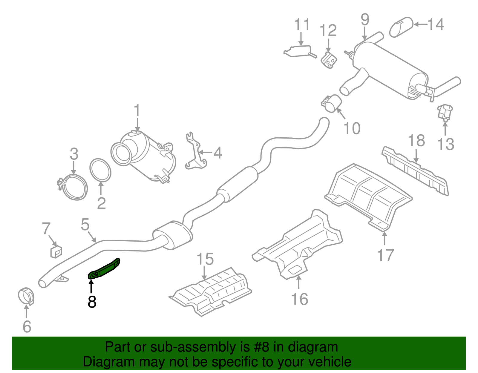 2016-2022 BMW Exhaust System Hanger Bracket 18-20-8-631-947 | BMW OEM Parts