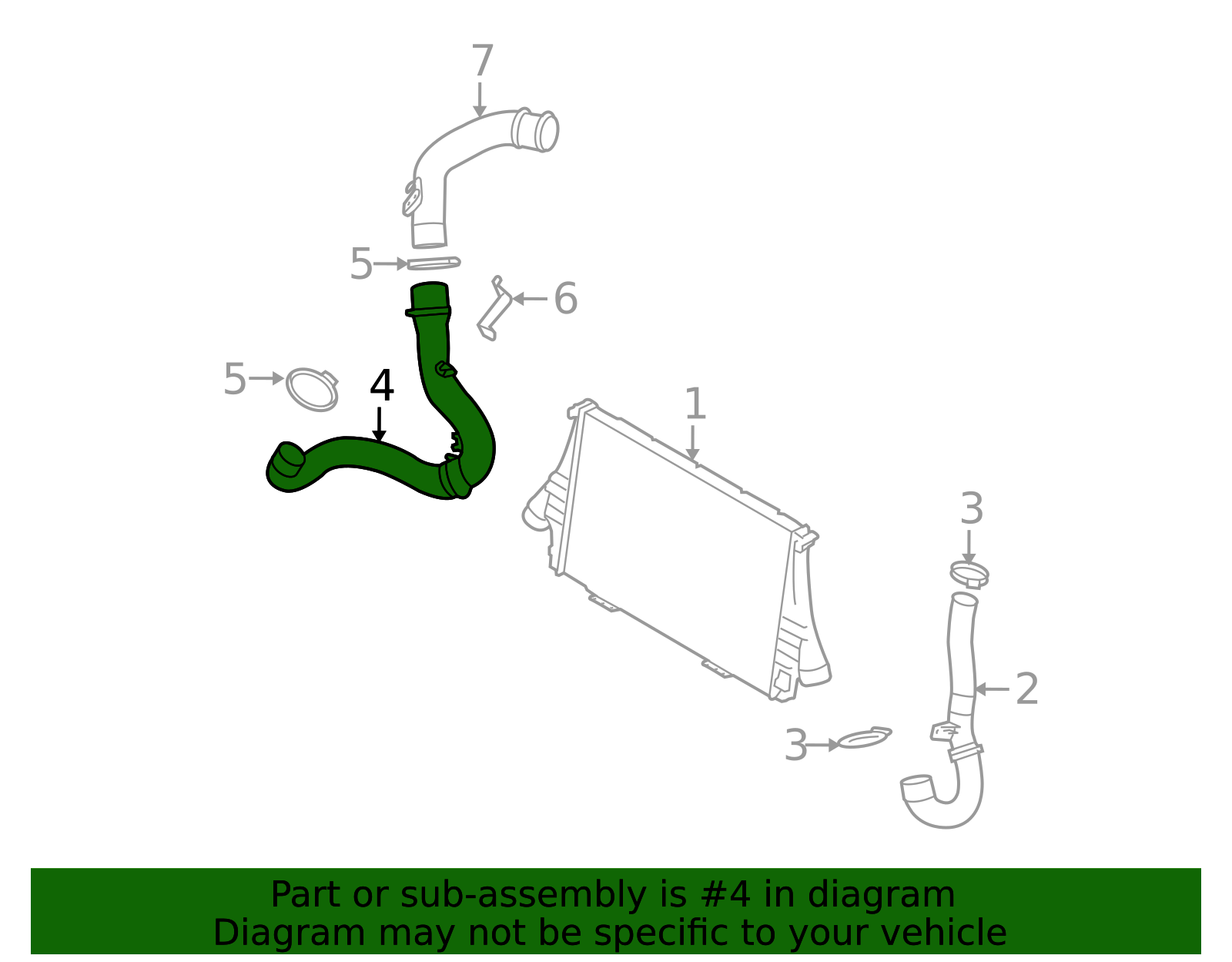 Genuine Intercooler Hose for 2006-2009 Saab 9-3 | Part# 12790720 | Over ...