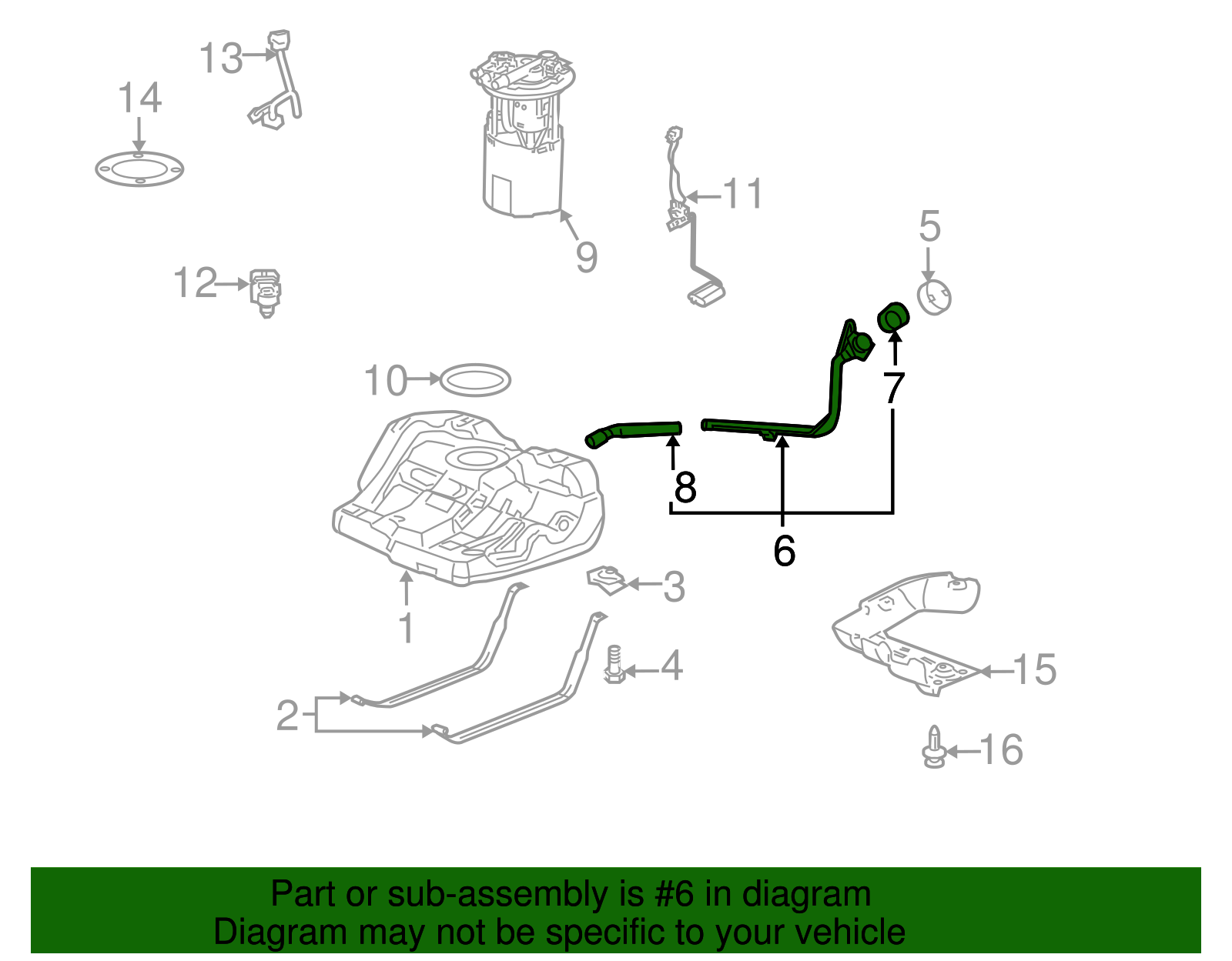 2006-2016 Chevrolet Fuel Tank Filler Pipe 25839758 | Capital Chevy Parts
