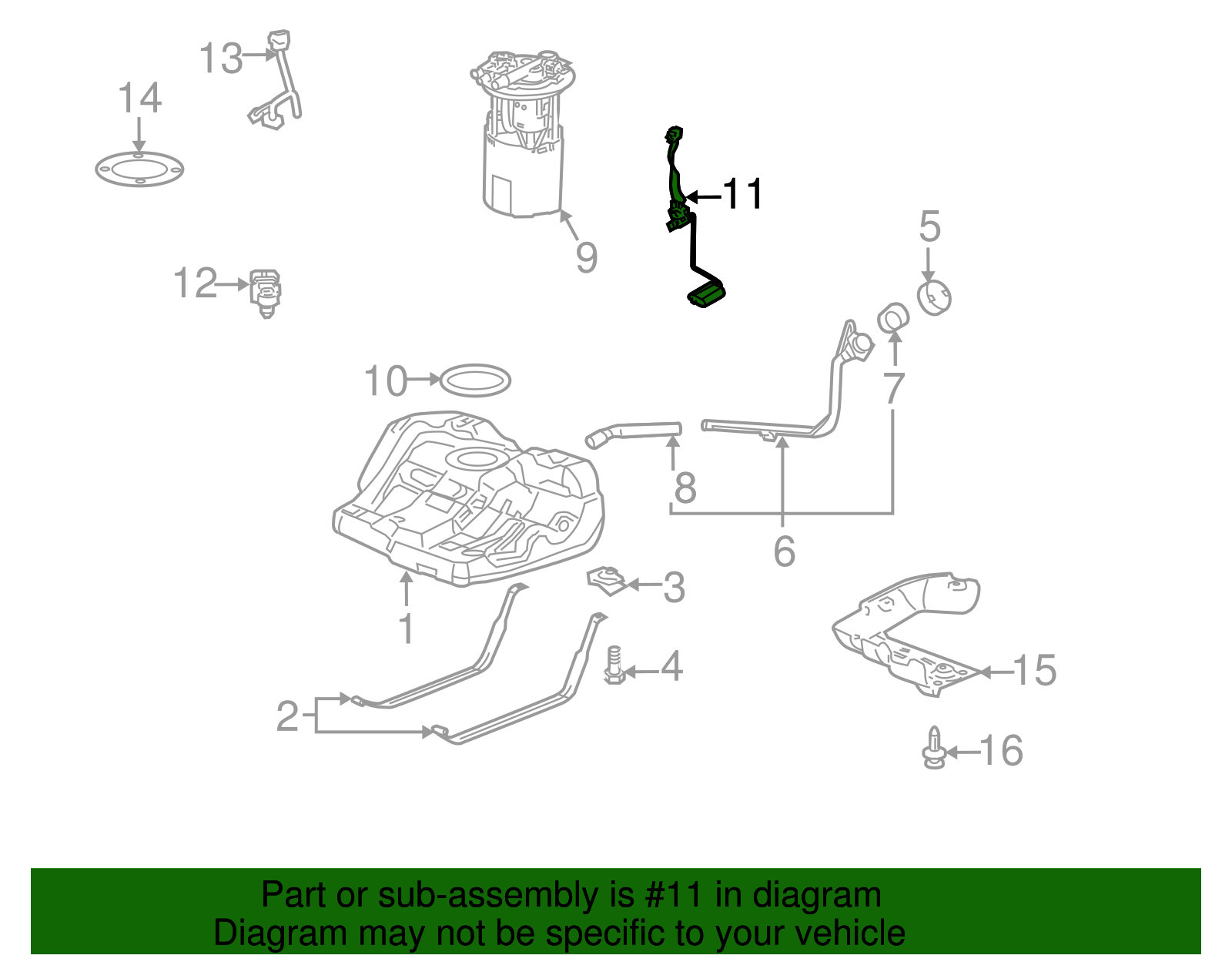 2007-2009 Chevrolet Fuel Level Sensor Kit with Seal 19149710 | Capital ...